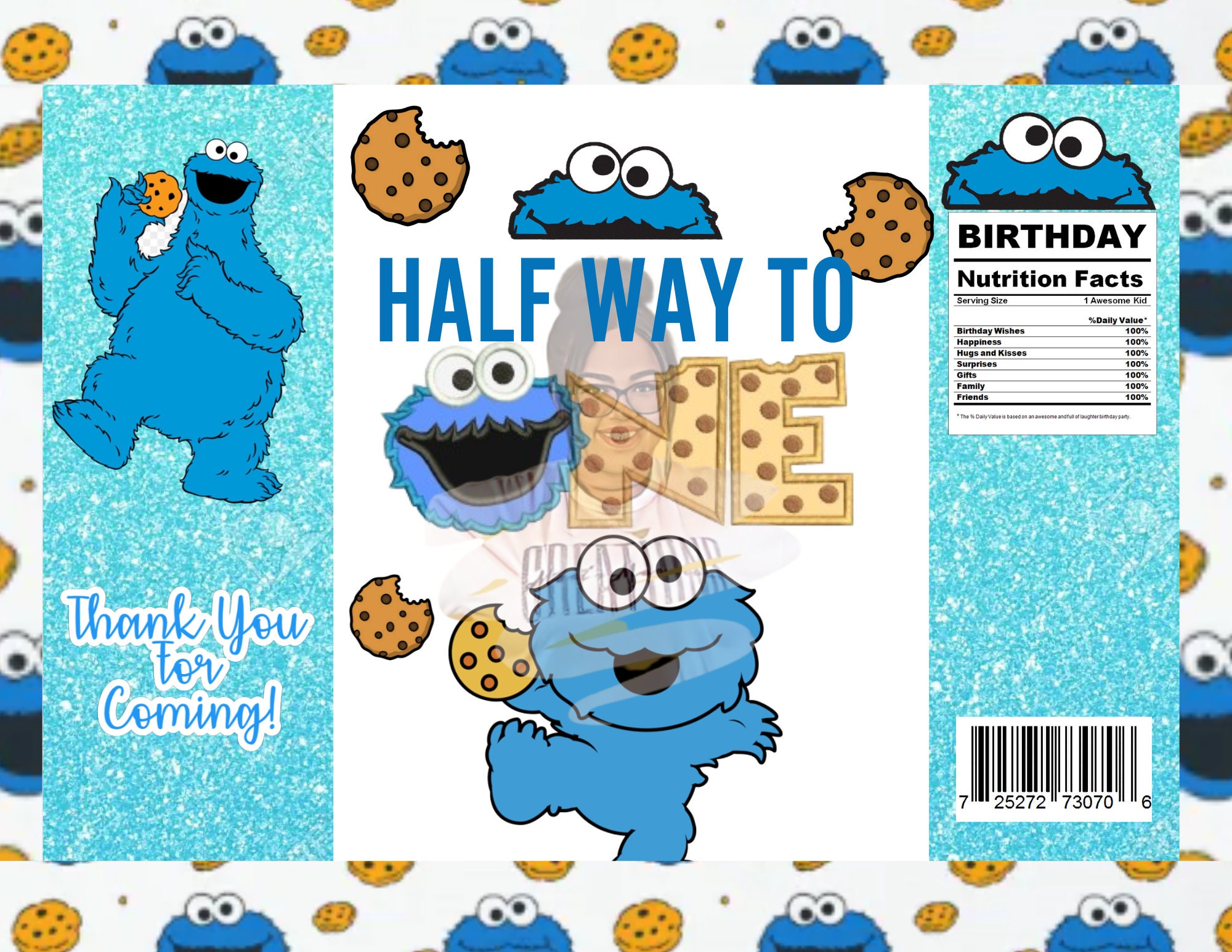 CM /2 Birthday Chip Bag and Capri Sun LABEL DOWNLOAD - Etsy