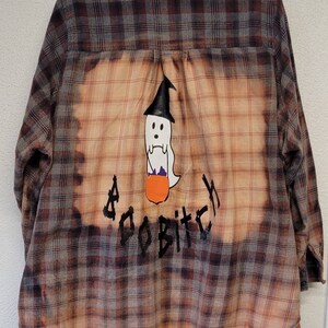 Distressed Flannel Shirt, Bleached Flannel, Womens Flannel, Halloween ...
