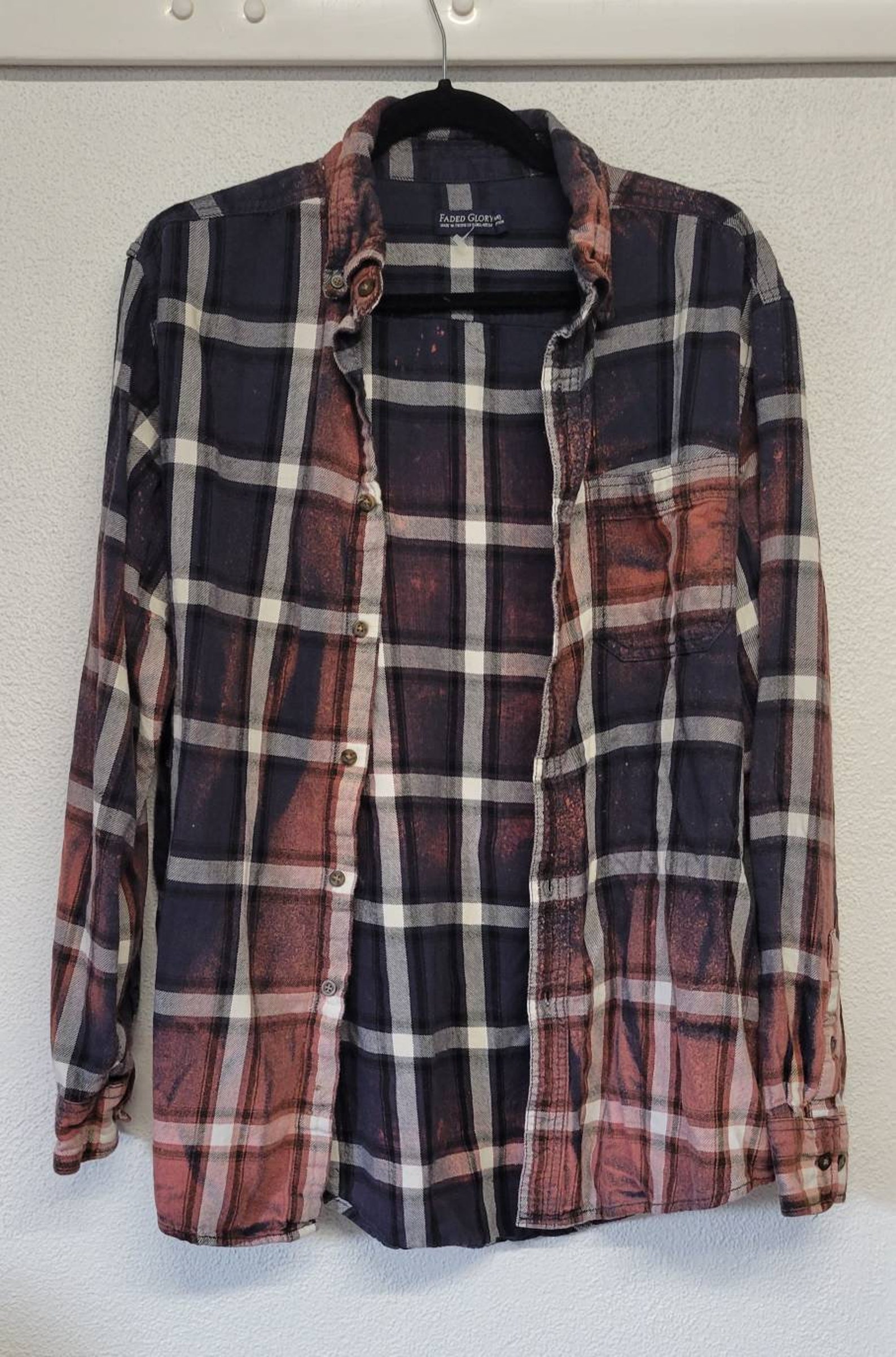 Distressed Flannel Shirt, Bleached Flannel, Womens Flannel, Halloween ...