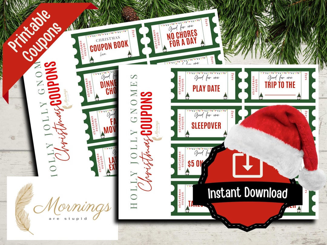 Christmas Coupon Book: Stocking Stuffer Reward Coupons (digital ...