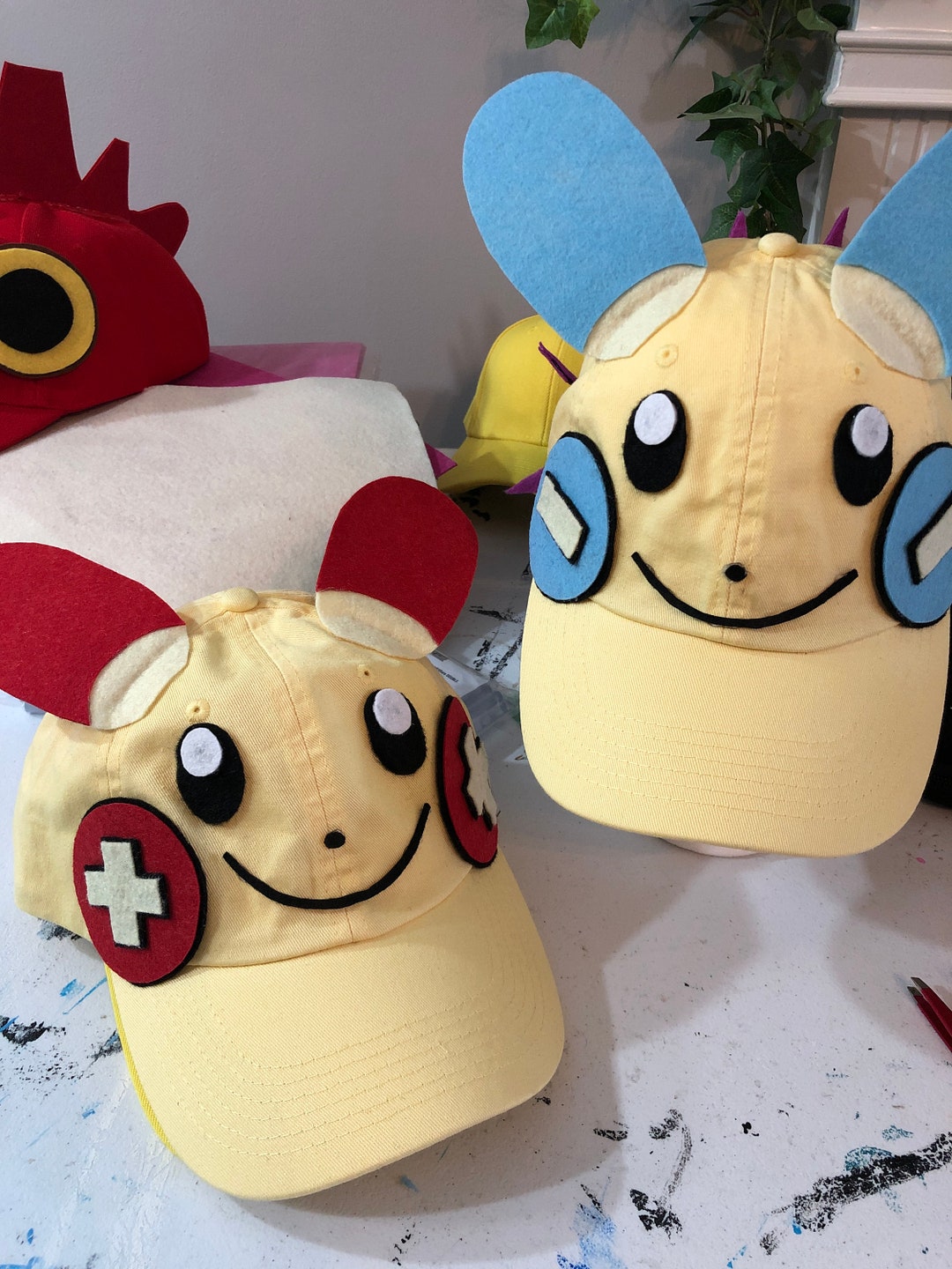 Plusle and Minun Hats - Etsy