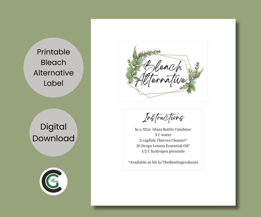 Printable Bleach Alternative Label House Organization Sticker Laundry ...