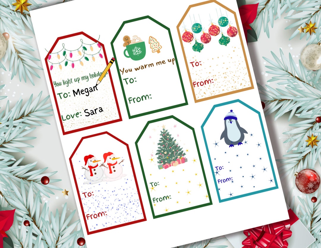 Printable Christmas Gift Tags - Etsy