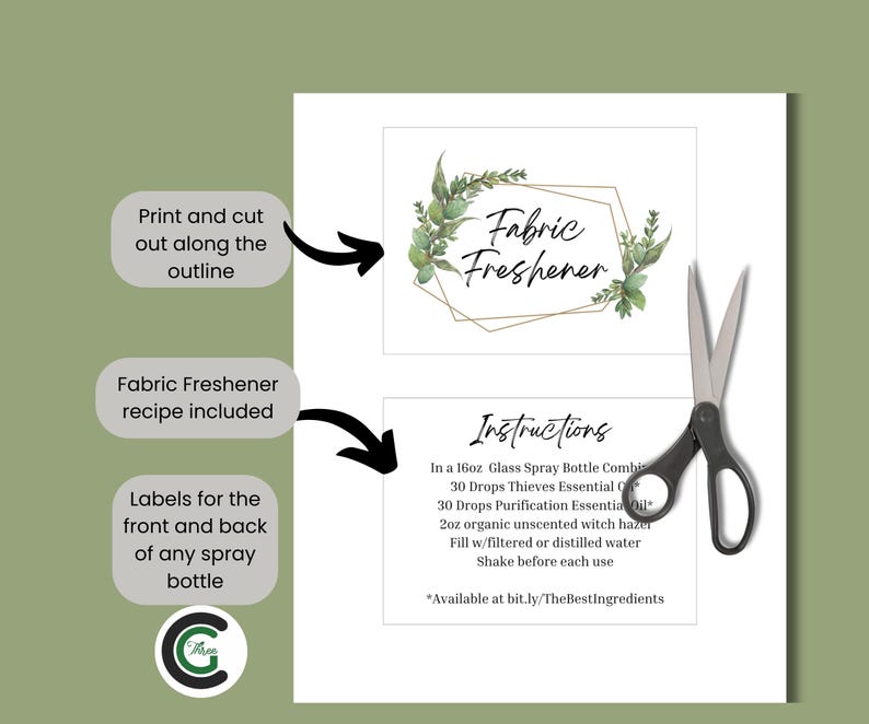 Printable Fabric Freshener Labels House Organization Tags House ...