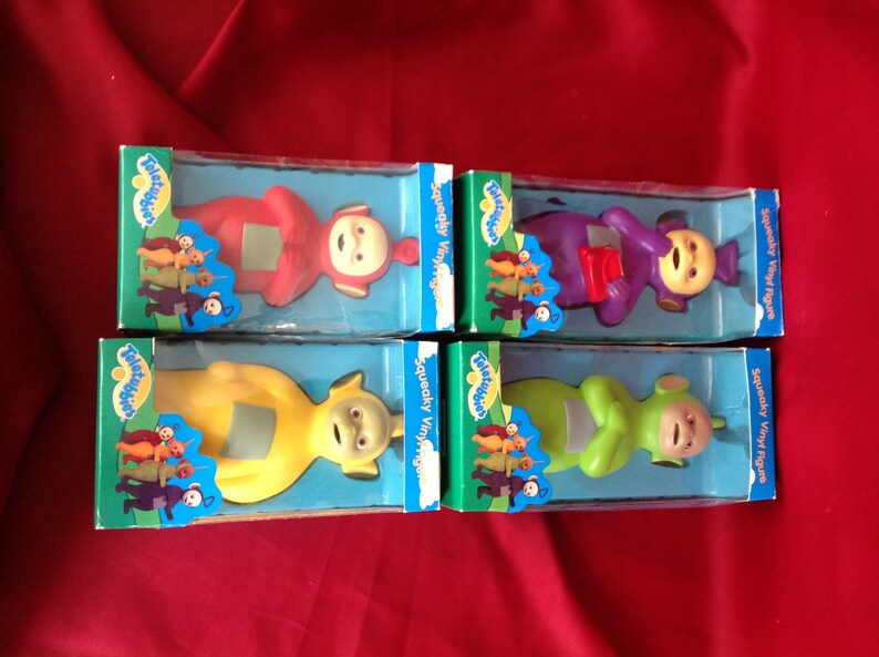 Teletubbies Complete Set BOXED Vinyl Squeaky Figures 1996 All Four in ...