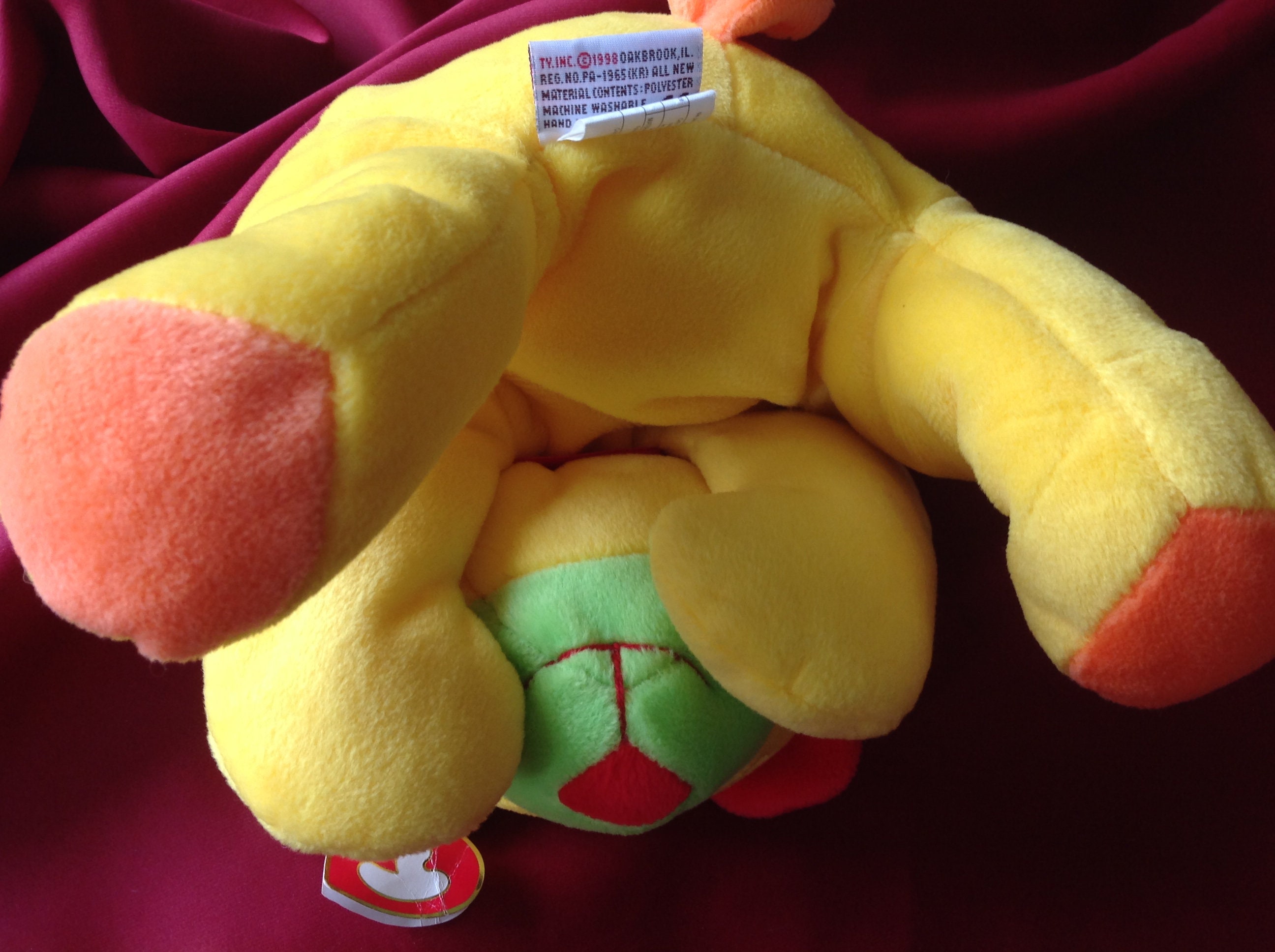 TY Pillow Pals Huggy and Yellow Bear 1998 Vintage Soft Toy - Etsy