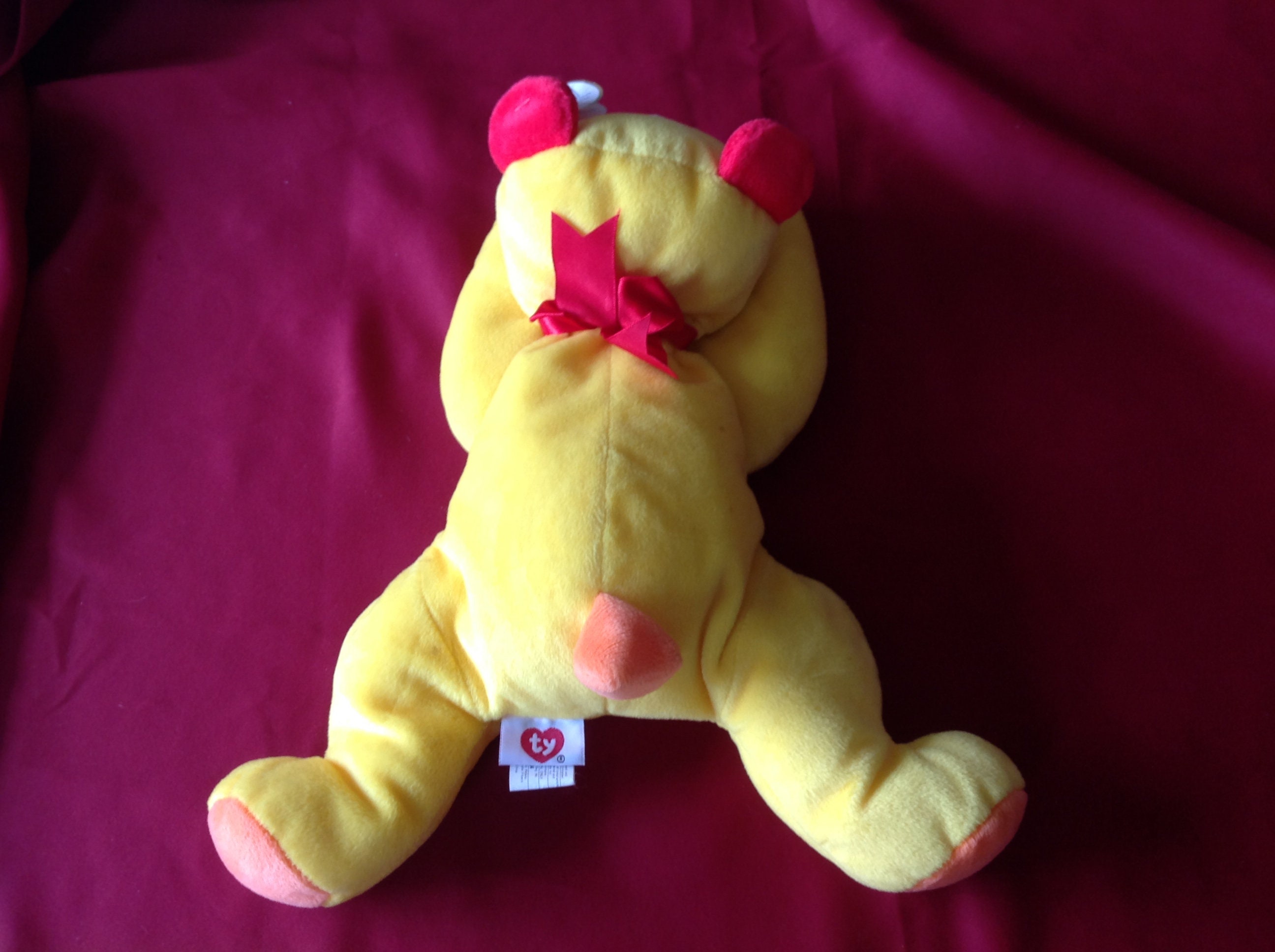 TY Pillow Pals Huggy and Yellow Bear 1998 Vintage Soft Toy - Etsy