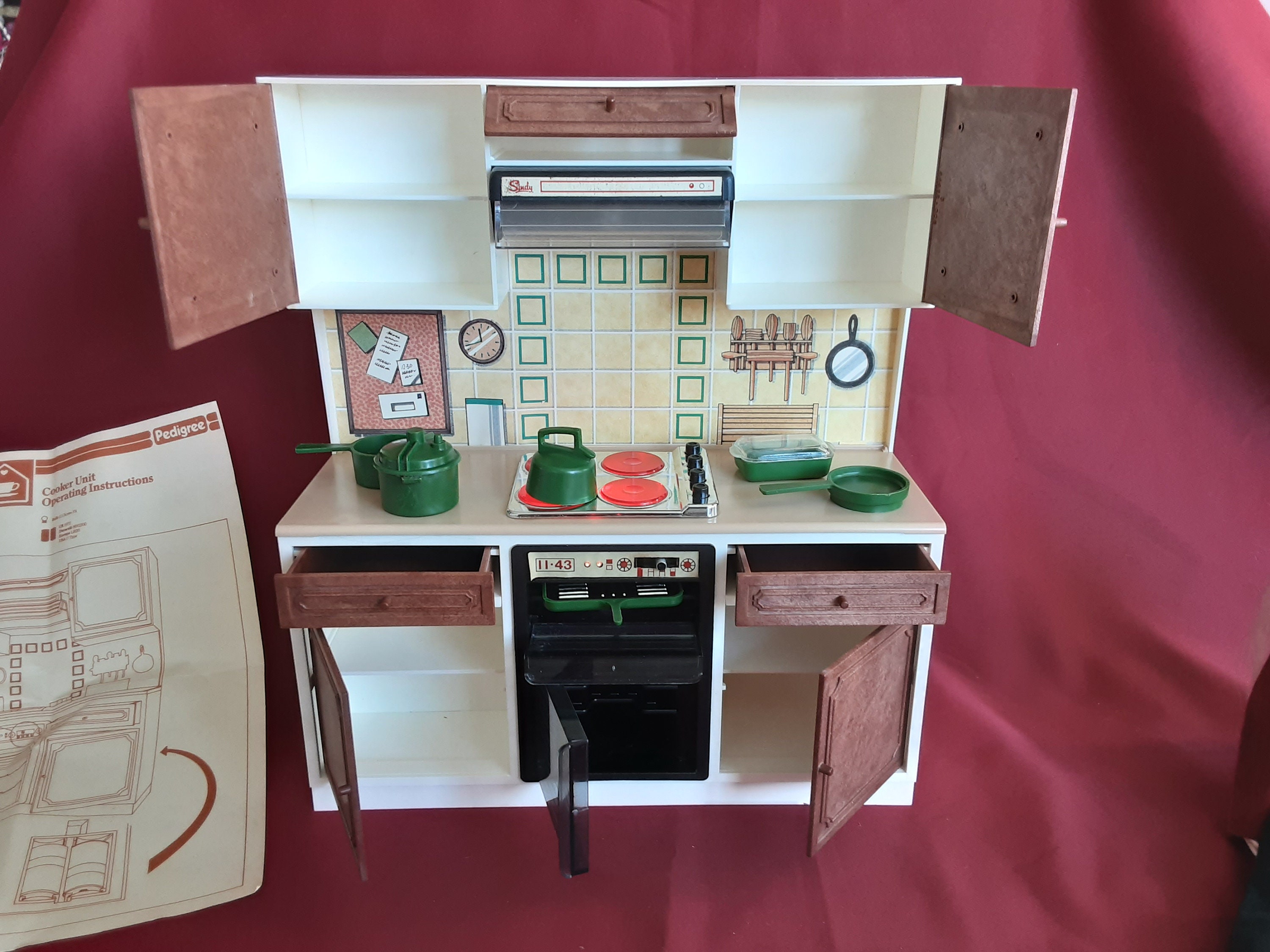 Sindy 1980's Pedigree Cooker Unit Boxed With Instructions Complete Set ...