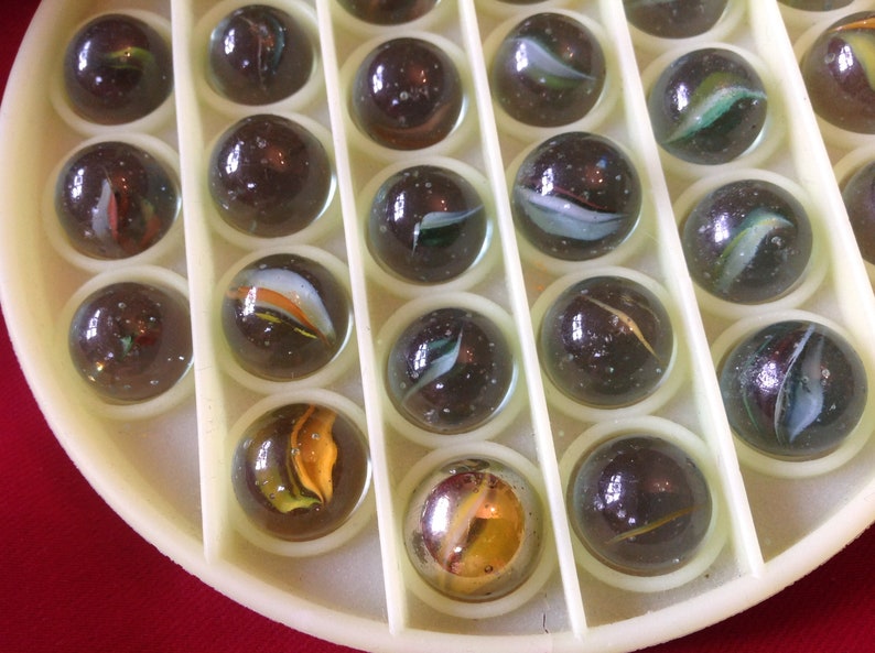 Vintage Handmade Glass Marbles Pontil Mark Cats Eye - Etsy