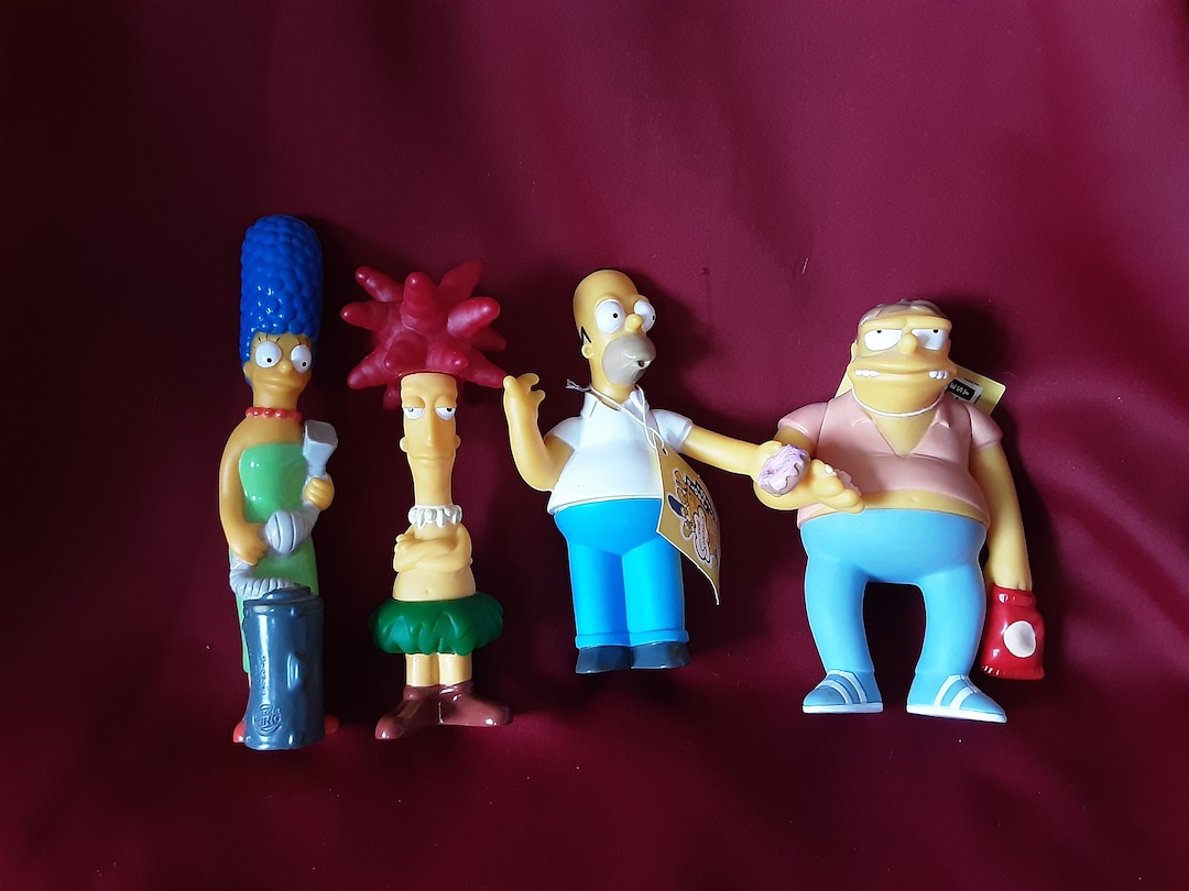 Simpsons Burger King 2000 Four Retro Figures Marge Sideshow Bob Homer ...