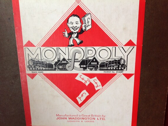 Monopoly Vintage 1940's Wooden Pieces Complete With Board - Etsy