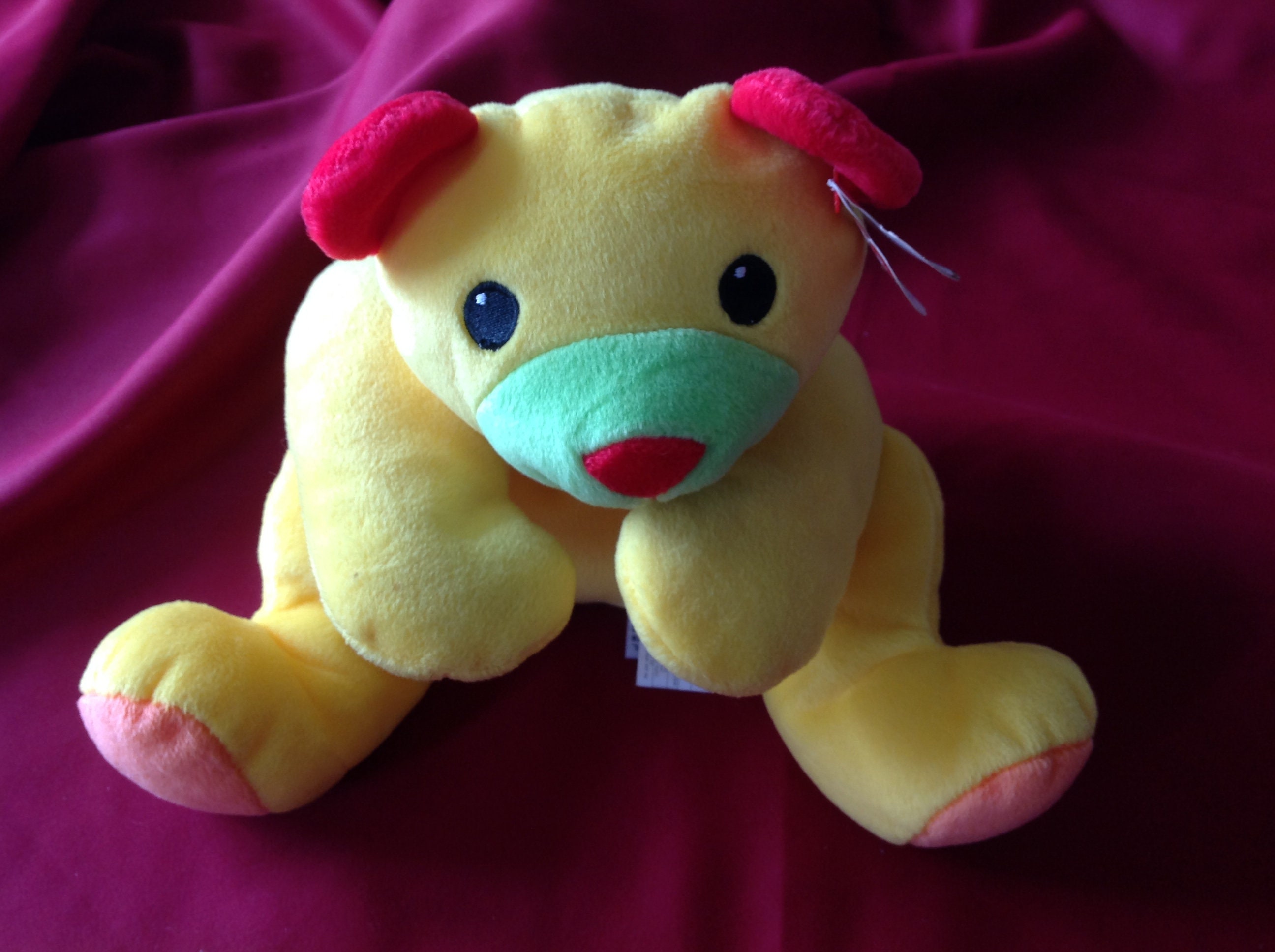 TY Pillow Pals Huggy and Yellow Bear 1998 Vintage Soft Toy - Etsy
