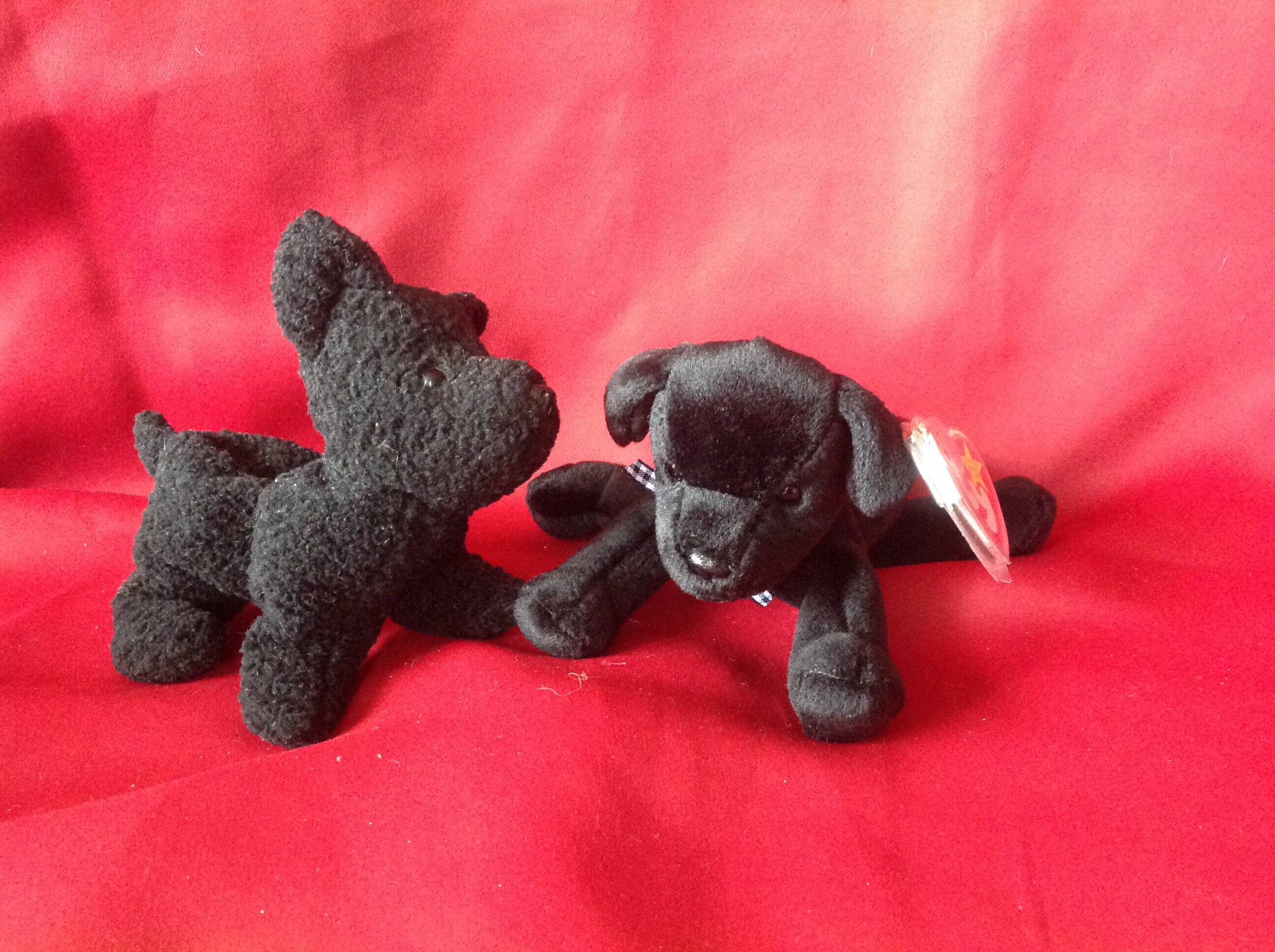 TY Beanie Babies Retired Vintage 1996 Dogs X 2 Luke Scotty Black ...