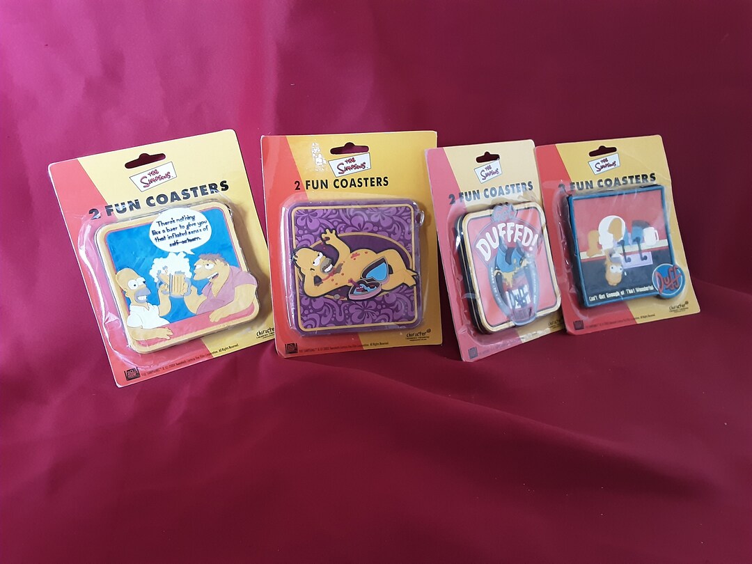 The Simpsons Vintage HTF 2002 Coasters Original Packaging Collectable ...