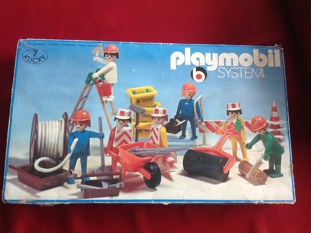 Rare Boxed Playmobil 1974 Set 3400 Construction Collectable Vintage ...