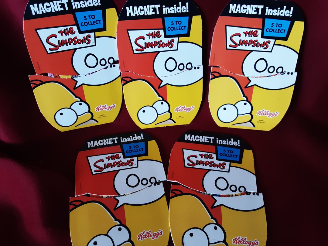 The Simpsons Rare Vintage Fridge Magnet Full Set Kellogs Promotion 2002 ...
