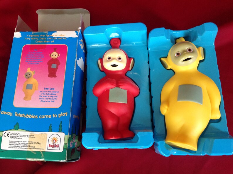 Teletubbies Complete Set BOXED Vinyl Squeaky Figures 1996 All Four in ...