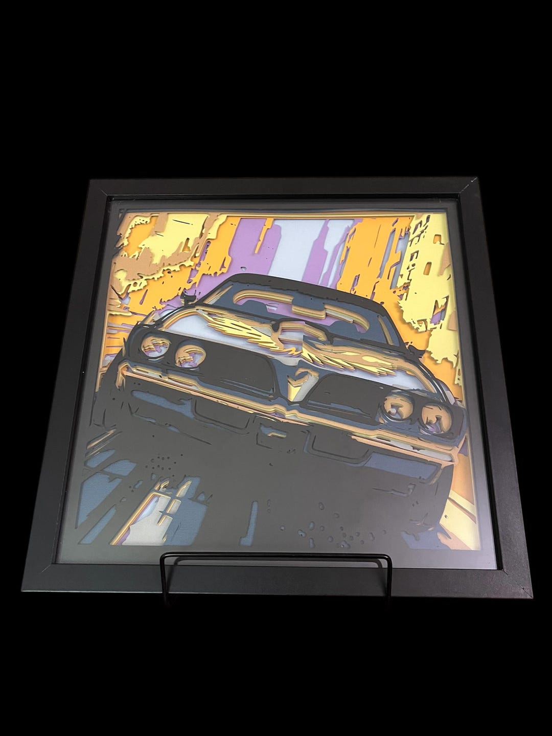 Pontiac Firebird Trans Am Shadow Box: Retro Muscle Car 3D Wall Art - Etsy