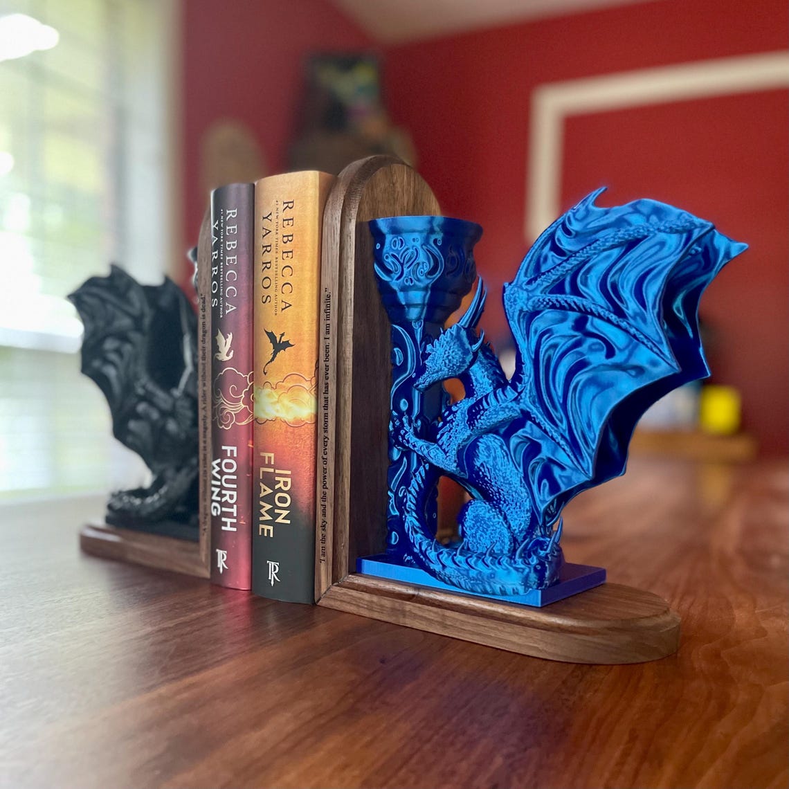 Fourth Wing Inspired Dragon Book Ends Tairn and Sgaeyl Pair - Etsy