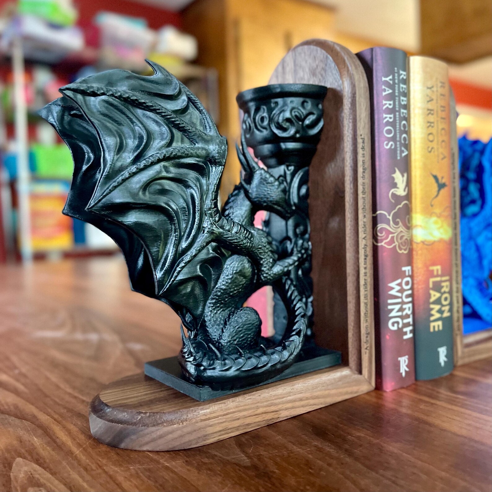Fourth Wing Inspired Dragon Book Ends Tairn and Sgaeyl Pair - Etsy