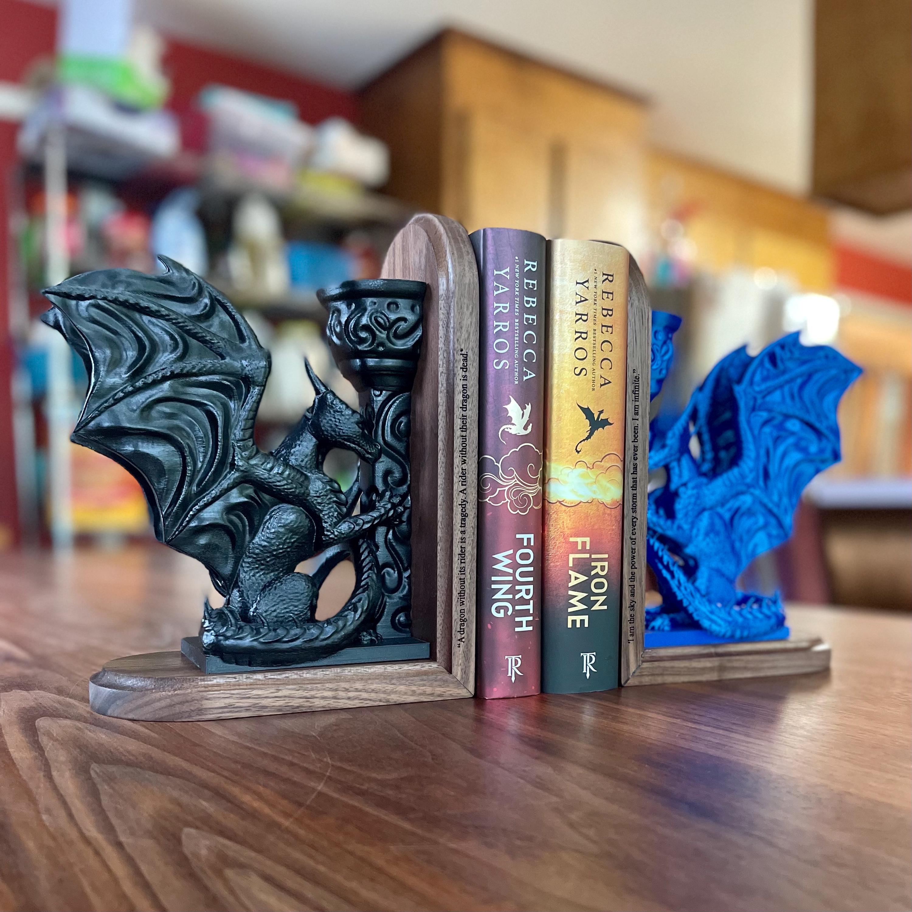 Fourth Wing Inspired Dragon Book Ends Tairn and Sgaeyl Pair - Etsy