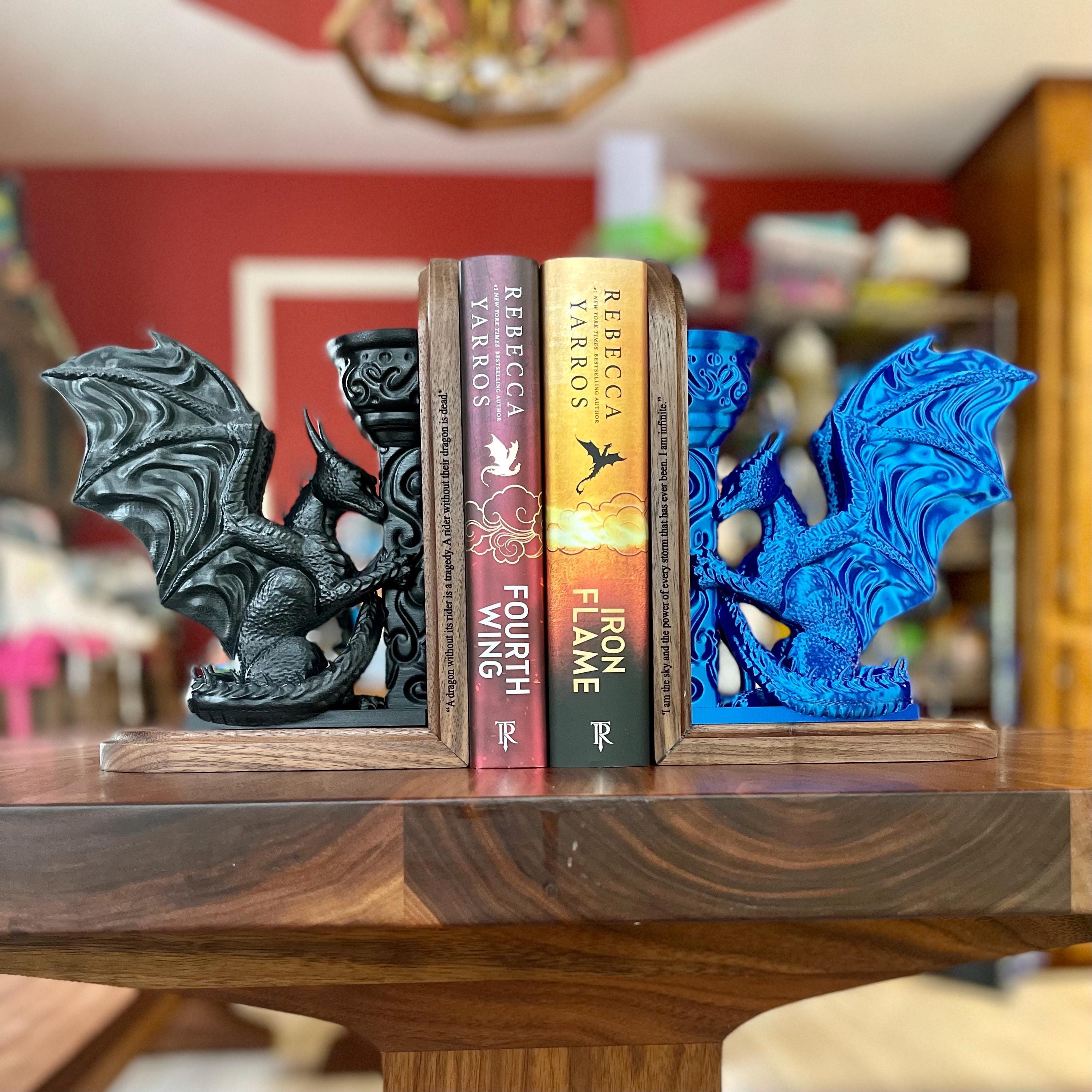 Fourth Wing Inspired Dragon Book Ends Tairn and Sgaeyl Pair - Etsy
