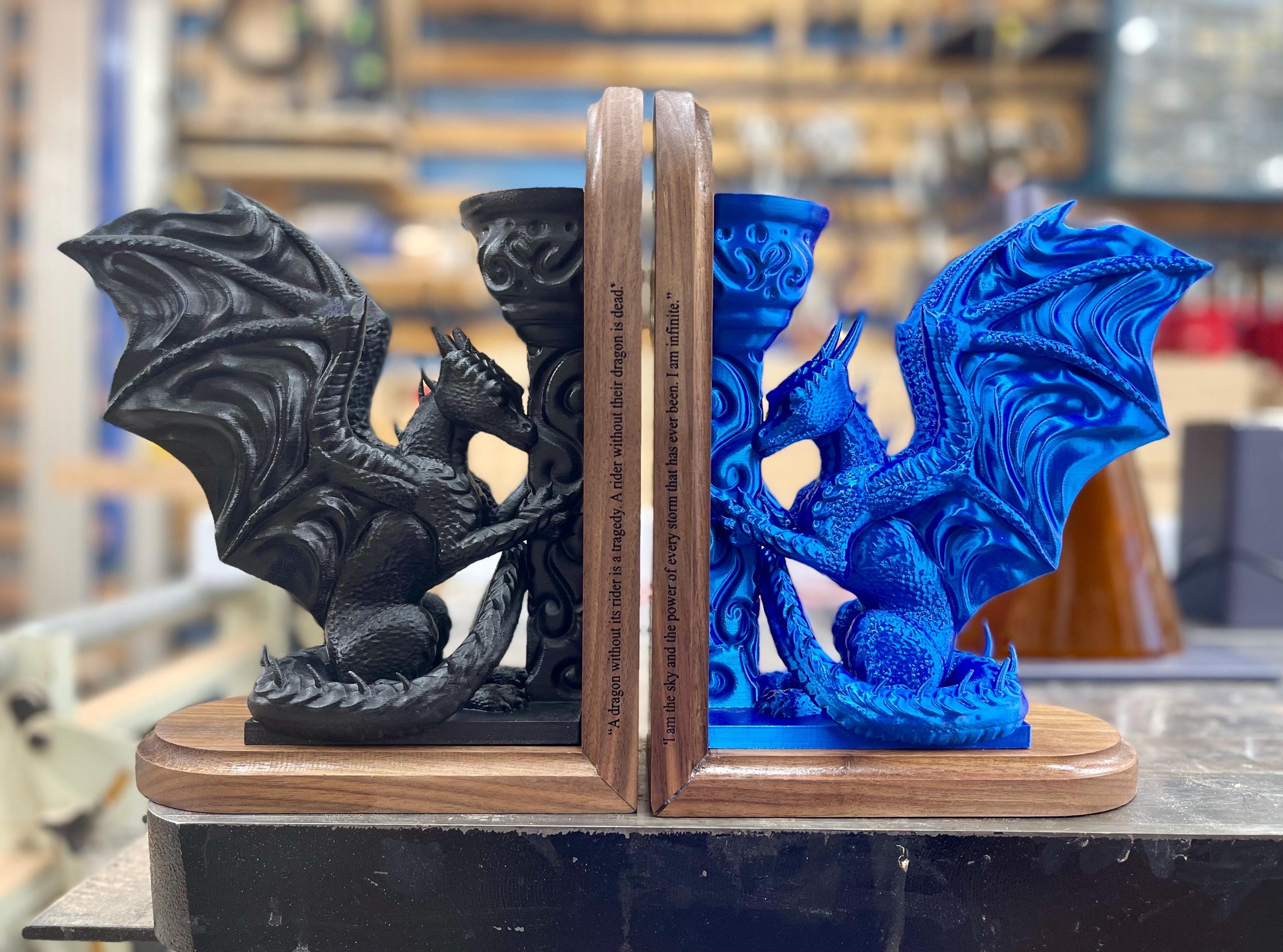 Fourth Wing Inspired Dragon Book Ends Tairn and Sgaeyl Pair - Etsy