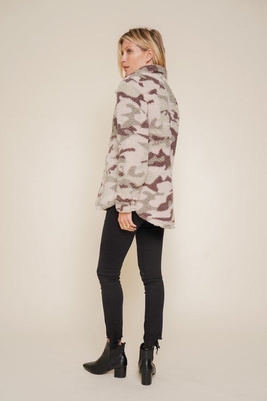 Oversized Womens Camo Sherpa Jacket Warm Winter Coat Womens - Etsy