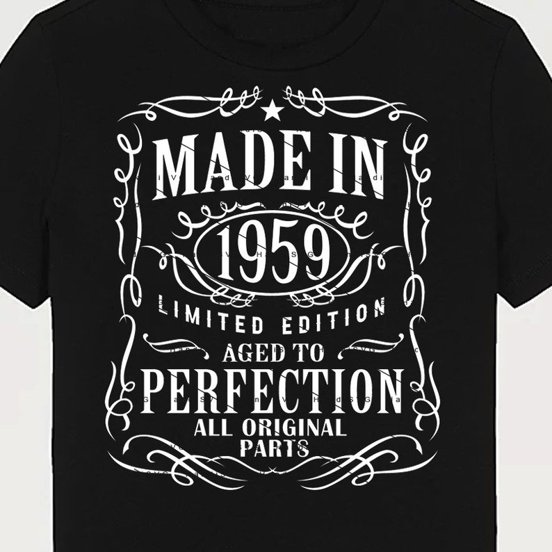 1959 Birthday SVG PNG 1959 Birthday Vintage 1959 Aged to Perfection ...