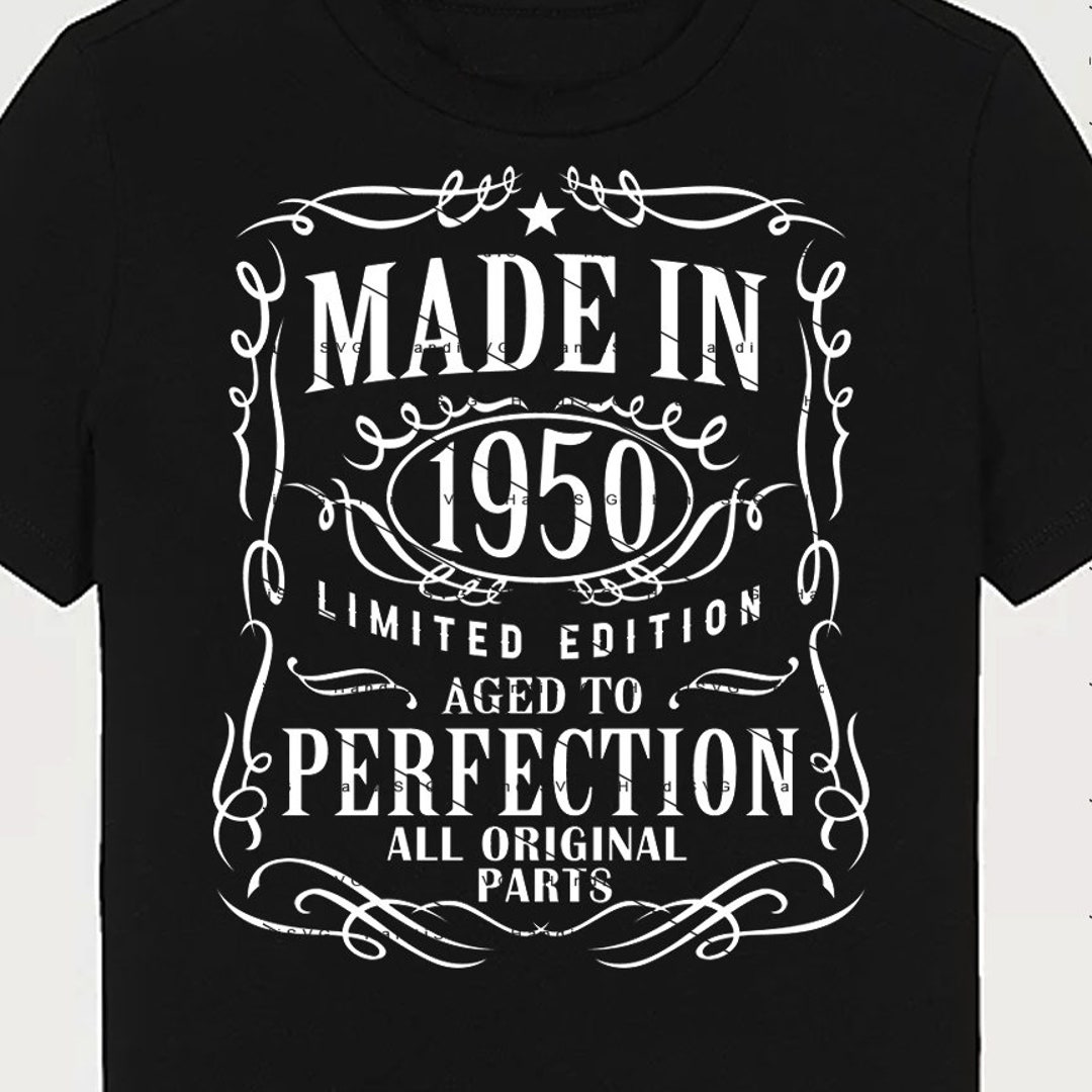 1950 Birthday SVG PNG 1950 Birthday Vintage 1950 Aged to Perfection ...