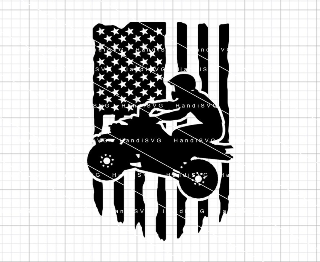 USA Flag ATV SVG Offroad Atv Png Atv Cut File American Flag File Design ...