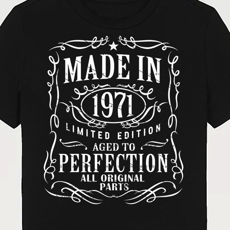 1971 Birthday SVG PNG 1971 Birthday Vintage 1971 Aged to Perfection ...
