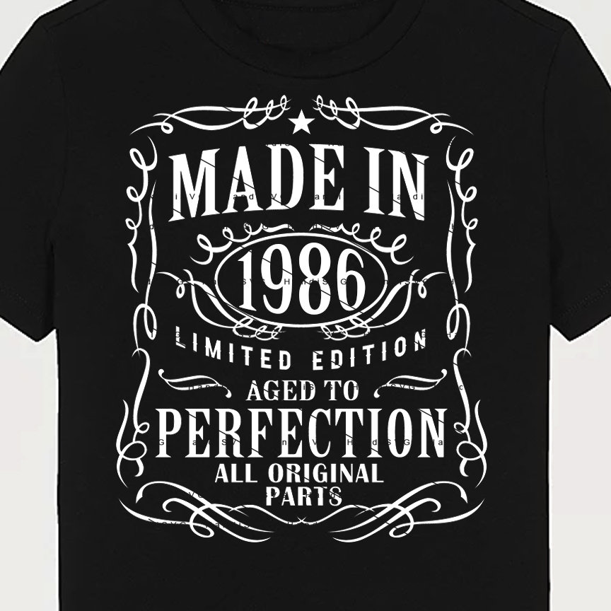 1986 Birthday SVG PNG 1986 Birthday Vintage 1986 Aged to Perfection ...
