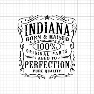 Indiana SVG PNG Vintage Indiana Home USA Aged to Perfection Indiana Cut ...