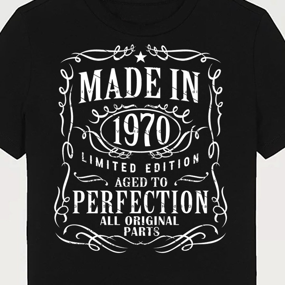 1970 Birthday SVG PNG 1970 Birthday Vintage 1970 Aged to Perfection ...