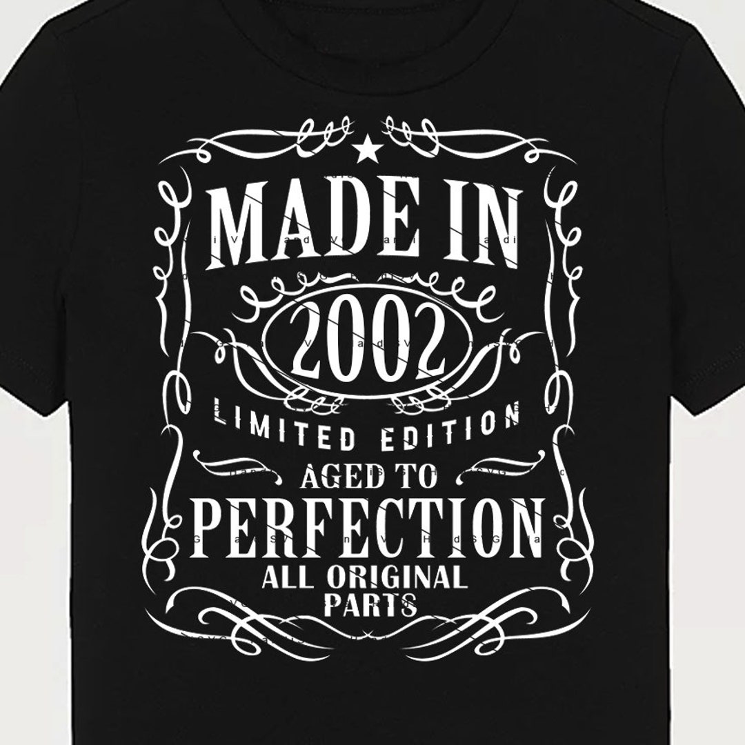 2002 Birthday SVG PNG 2002 Birthday Vintage 2002 Aged to Perfection ...