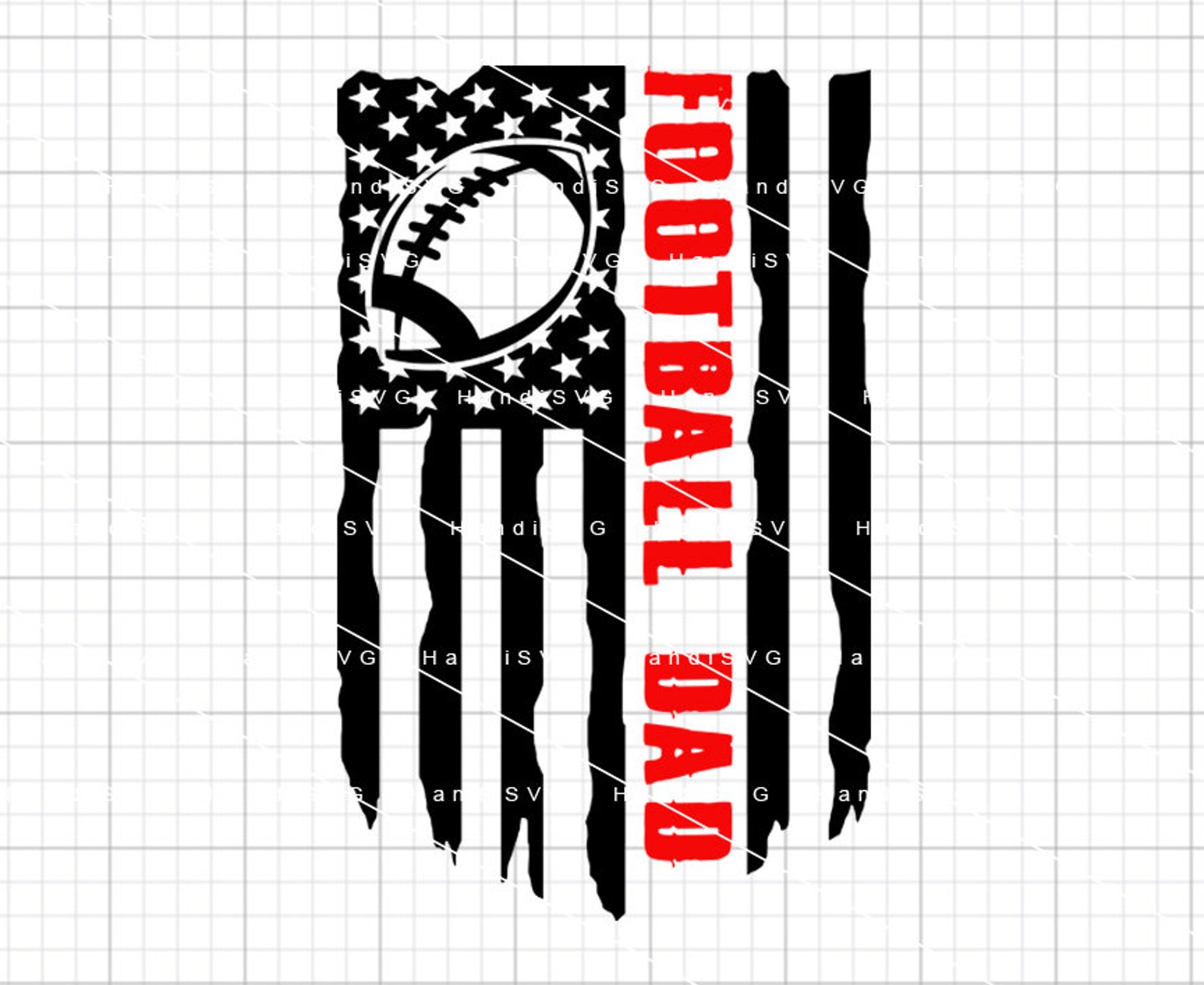 Football Dad SVG PNG Football Cut File Football Flag Design File ...