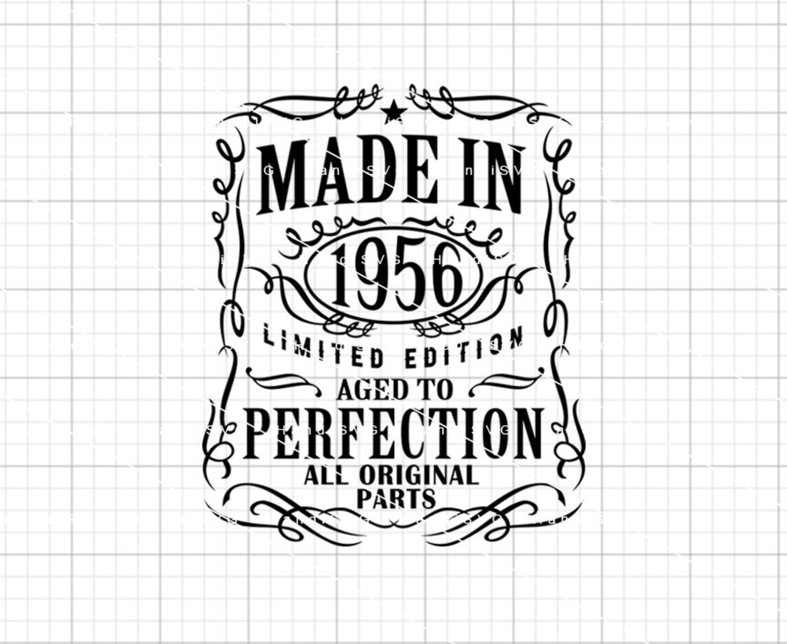 1956 Birthday SVG PNG 1956 Birthday Vintage 1956 Aged to Perfection ...