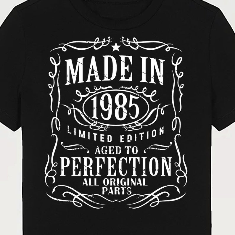 1985 Birthday SVG PNG 1985 Birthday Vintage 1985 Aged to Perfection ...