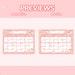 PRINTABLE CALENDAR | Pink Peaches | Cute Digital Monthly Calendar ...