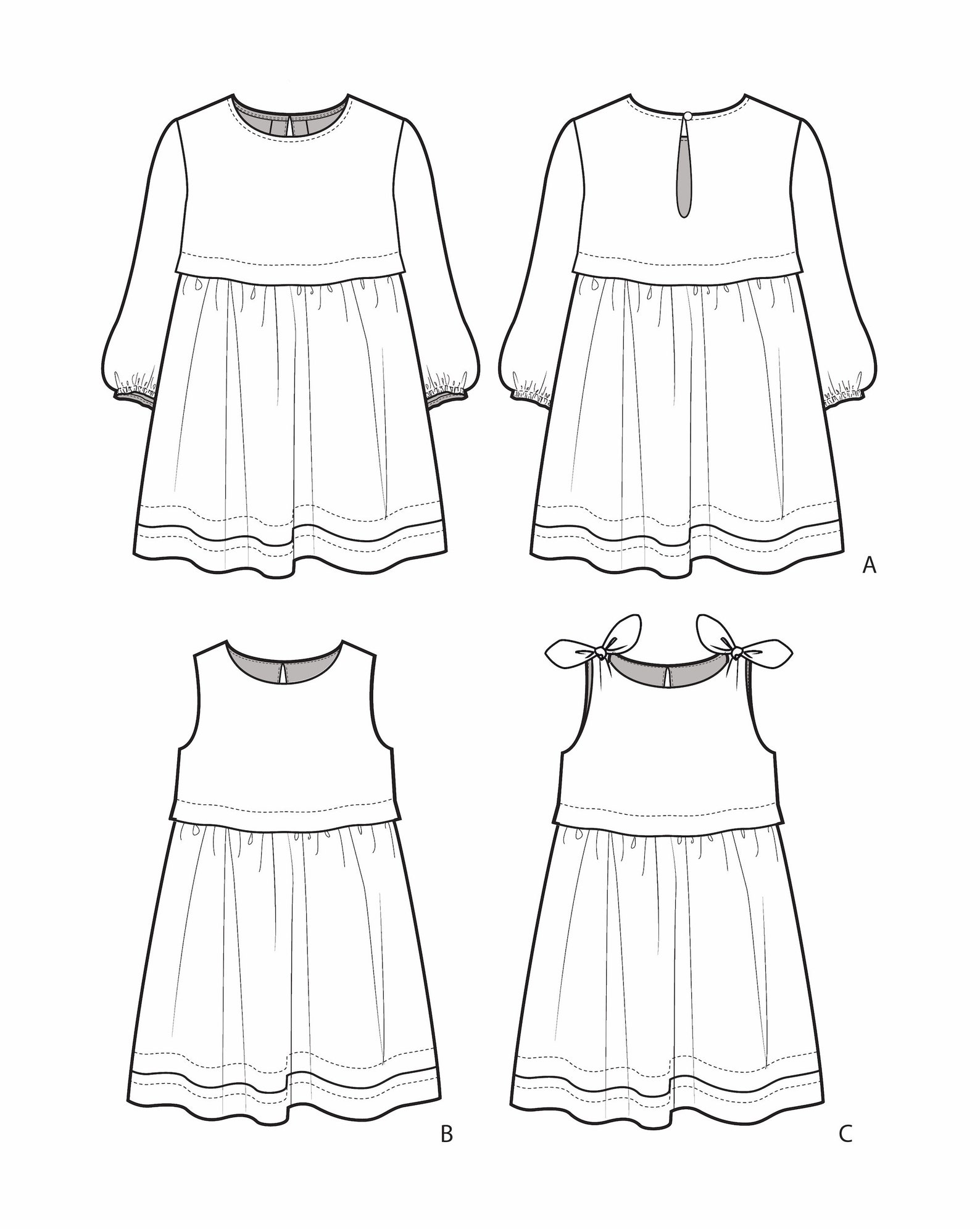 Sophie Dress PDF Sewing Pattern Sizes 6-9m 8yr - Etsy UK