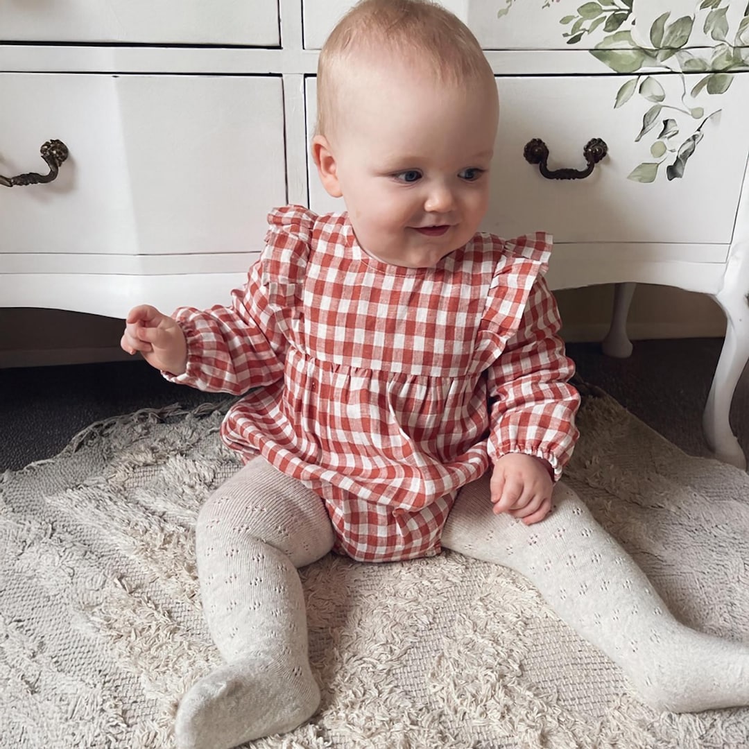 Ruffled Baby Romper Sewing Pattern: Long Sleeve & Sleeveless (PDF ...