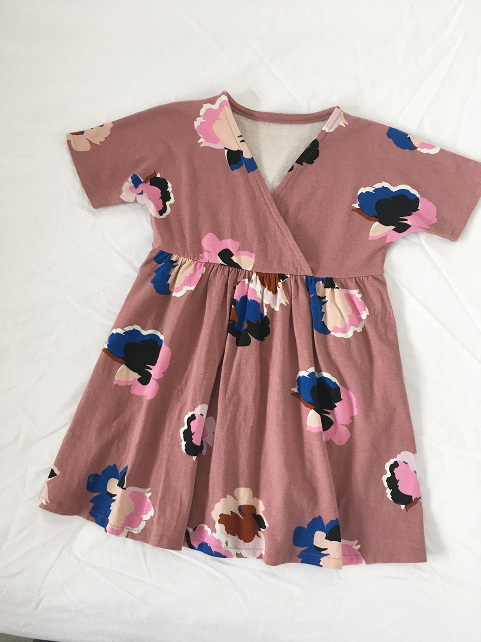 Orla Dress PDF Sewing Pattern: Jersey Knit, Wrap Front, Sizes 6-9m to ...