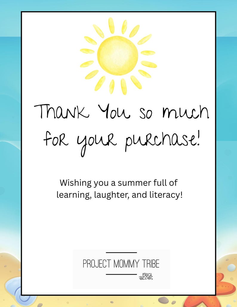 Beach-themed Summer ELAR Activity Pack | Printable Reading & Writing ...