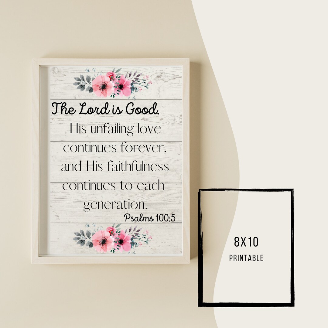 Psalms 100:5 Wall Art Printable - Etsy