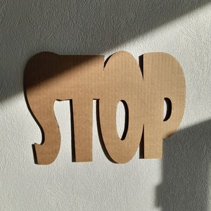 STOP - Cardboard Cutout, Wall Decor, Home Decor, Wall Art, Party ...