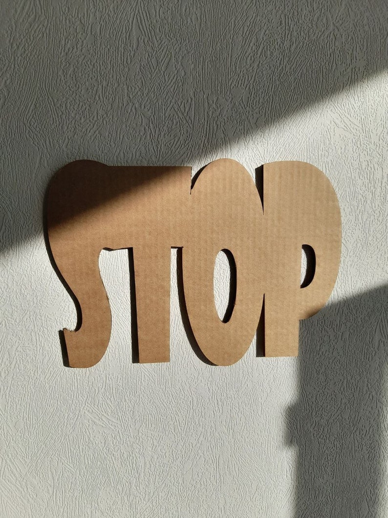 STOP - Cardboard Cutout, Wall Decor, Home Decor, Wall Art, Party ...