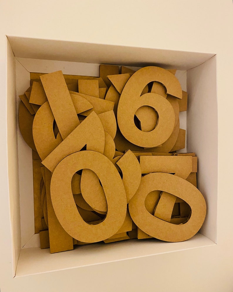Thin Cardboard Letters and Numbers. DIY Letters and Numbers. Different ...