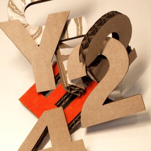 Cardboard Letters and Numbers. Alphabet. Set of 26 Letters 10 Digits ...