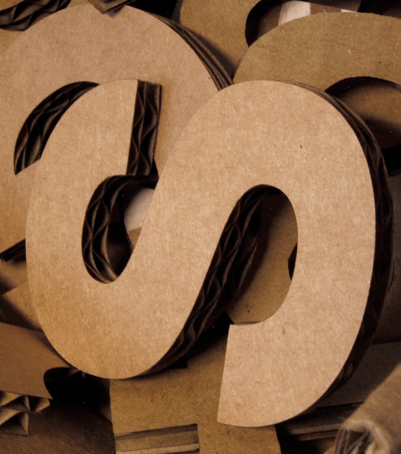 Cardboard Letters and Numbers. DIY Letters and Numbers. Different Sizes ...